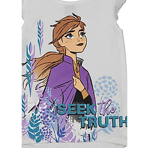 Disney Frozen Elsa Princess Anna Infant Baby Girls Graphic T-Shirts Capri Leggings and Shorts 4 Piece Outfit 18 Months