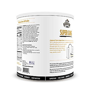 Augason Farms Fettuccine Alfredo Super CAN No. 10 Can with 4 Pouches Emergency Food Storage Everyday Meal Prep