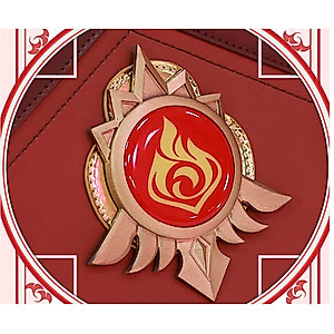 BoerMee Genshin Impact Cosplay Backpack Klee Bag Travel Bags Klee Cosplay Costume Props Plush Toy Pillow (Backpack+Doll)