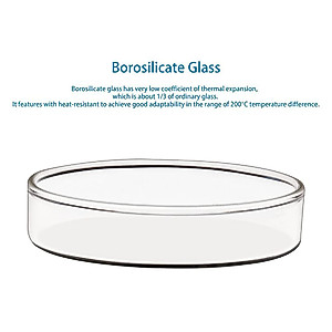 stonylab 10pk Glass Petri Dishes, 75x15 mm Autoclavable Borosilicate Glass Cell Culture Dishes Petri Dishes with Clear Lid for Laboratory