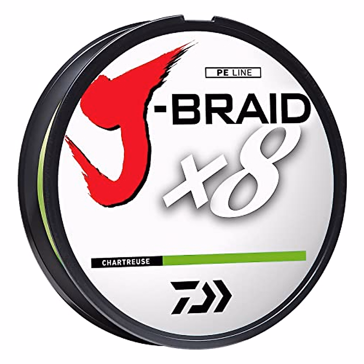 Daiwa J-Braid Grand X8, Filler Spool, Chartreuse, Mono Dia.= 6lb.