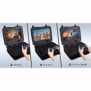 Case Club Gaming Station to fit Playstation 4. Portable Gaming Station with Built-in Monitor & Storage for PS4 Controllers & Games