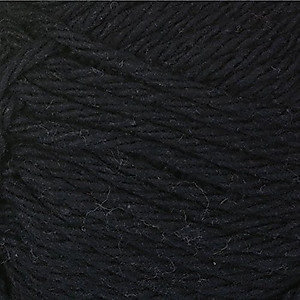 Bernat Handicrafter Cotton Solids Yarn, 1.75 oz, Gauge 4 Medium, 100% Cotton, Black Licorice