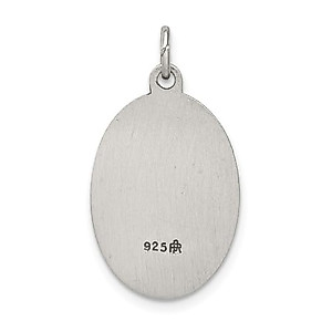 Diamond2Deal 925 Sterling Silver Antiqued Saint Anthony Medal Pendant Fine Jewelry for Women (L- 25 mm, W- 15 mm)