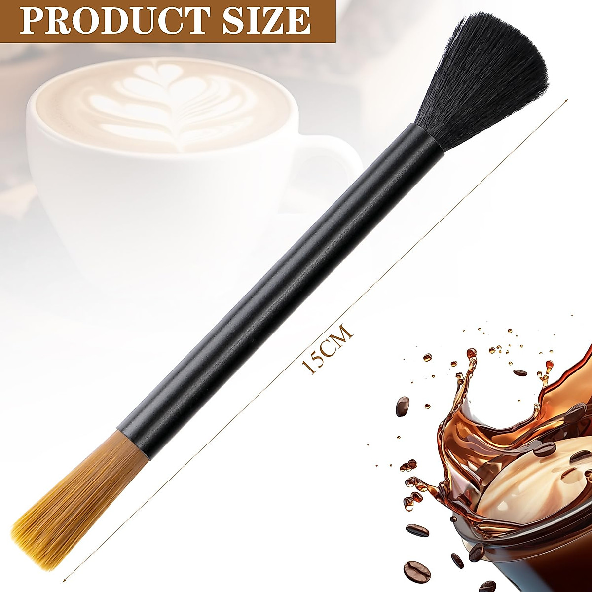 Acooruiteng Coffee Grinder Cleaning Brush Dusting Espresso Brush Accessories Cleaner Barista Brush Machine Cleaning Brush Cleaning Tool for Bean Grain Coffee Tool Barista Home Kitchen