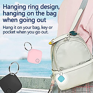 Portable Tracker Wireless Bluetooth 5.0 Smart Anti-Loss Real-Time Mini-Tracking Locator Item Detector Device for Pets, Keys, Wallets, Small Items (Black)