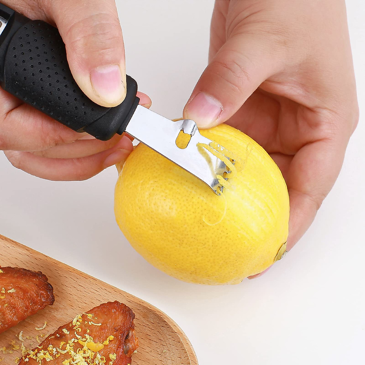 Pisol Zester, Lemon Citrus Orange Zester and Grater Tool, Cheese Grater & Vegetable Grater for Lime, Garlic, Ginger, Chocolate, Fruits, Dishwasher Safe