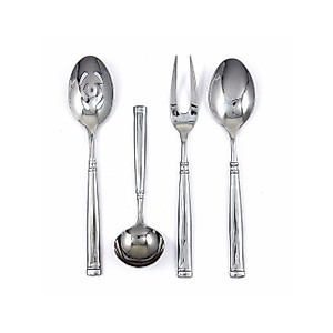 Ginkgo International Naples 4-piece Stainless Steel Hostess Serving Set