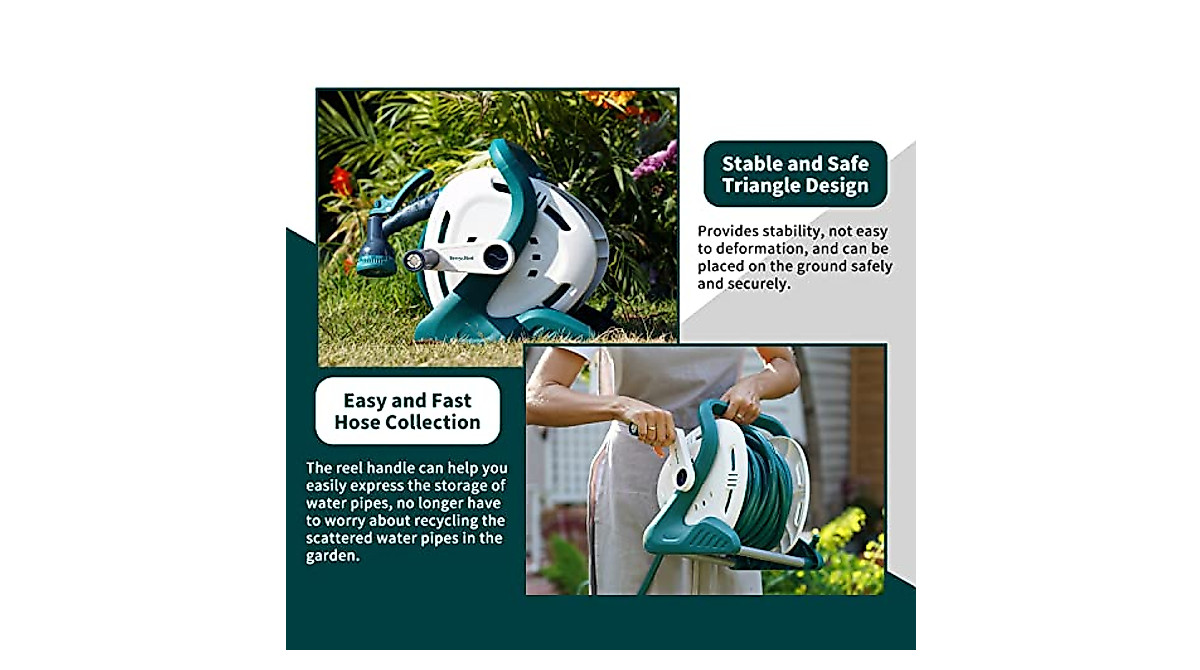Berry&Bird Garden Portable Hose Reel - Effortless Watering & Storage
