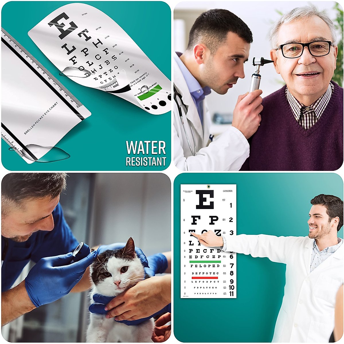 ASA TECHMED 2-in-1 Diagnostic Kit Multi-Function Scope for ENT & Eye Examination- Kit for Home and Medical Students - Sight Chart, Replacement Tips, Easy to Carry Case