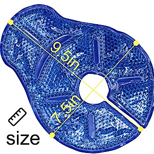 Hot Cold Breast Therapy Pads, Breast Ice Pack, Cooling Breast Gel Pads, Breastfeeding Essentials and Postpartum Recovery| Nursing Pain Relief for Mastitis| Fabric Backing for Ultimate Comfort, Blue