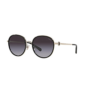 Coach HC7129 Sunglasses, Black/Grey Gradient, 54 mm