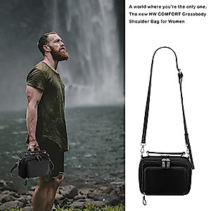HW COMFORT Crossbody Shoulder Bag for Women/Cellphone Bags Card Holder Purse and Handbags/Top Handle Bag/Front pocket,Black