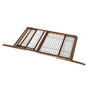 Richell Deluxe Freestanding Pet Gate with Door, Medium