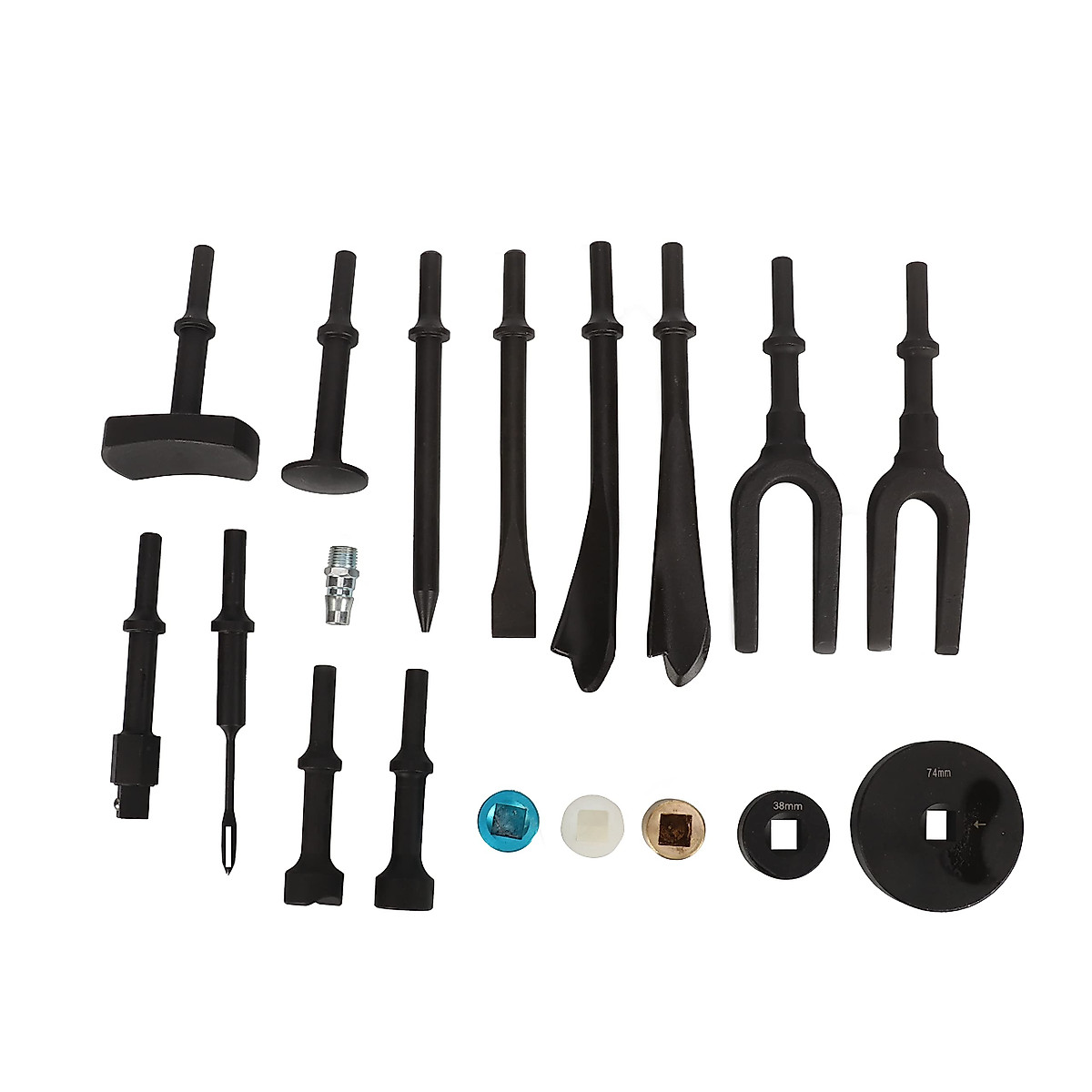 MYOYAY Air Hammer with 19-Piece Tool plus Set, Multi-functional Pneumatic Hammer, Air Hammer Piece Chisel Set Heavy Duty