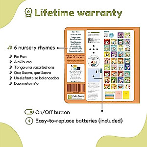 Cali's Books Spanish Nursery Rhymes 1: Bilingual Children's Book Spanish with English Translation, Learn Spanish for Kids, Spanish Books for Toddlers 1-3 - 6 Canciones Infantiles en Español