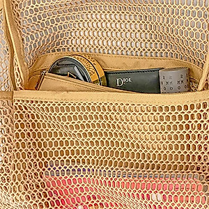 Mesh Beach Tote Womens Large Purse Shoulder Handbag Foldable Travel Satchel Hobo Bag Casual Daypack (Orange)