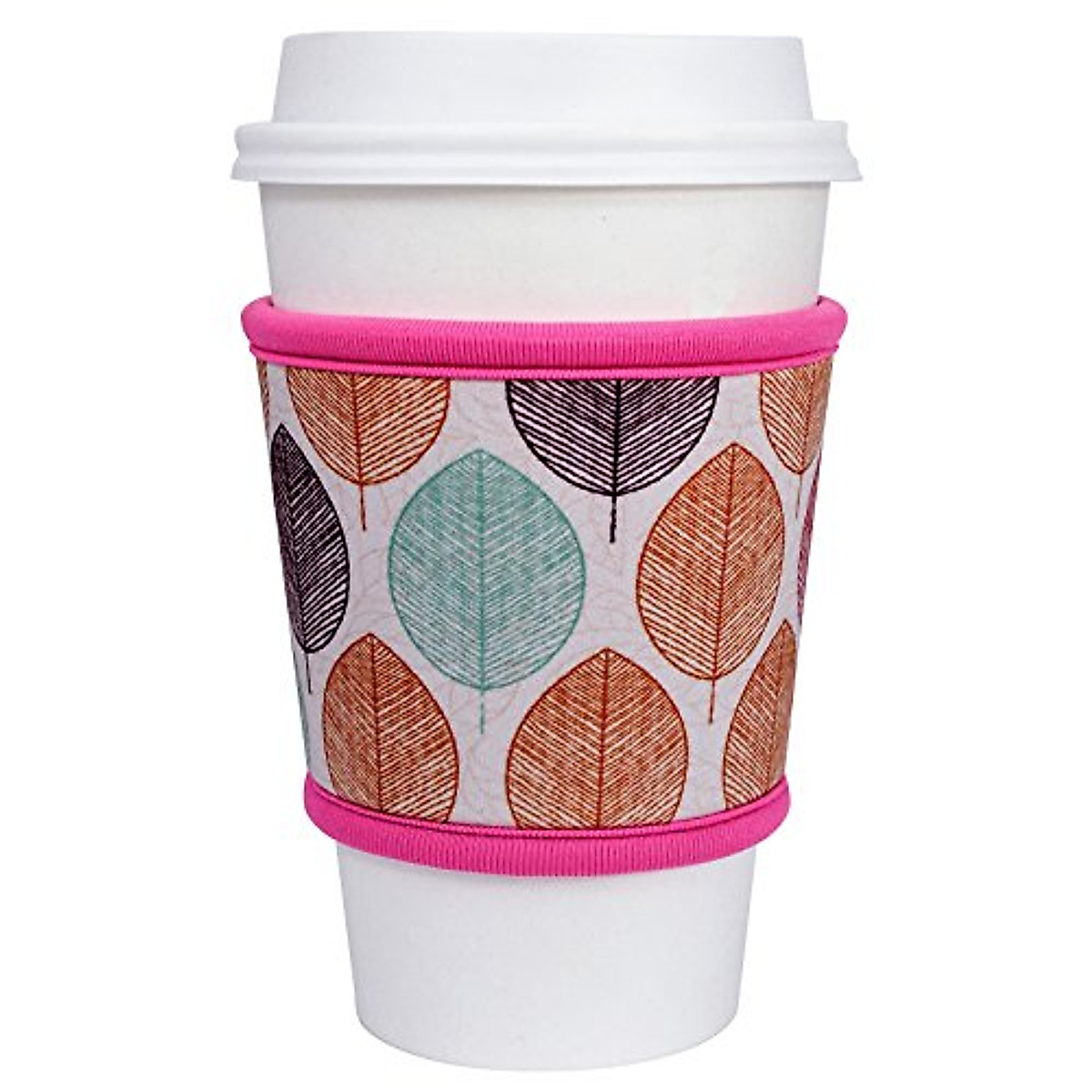 Coffee Cup Sleeves – Premium Neoprene Insulated Reusable Coffee & Tea Cup Sleeves – Best for 12oz-24oz Cups at Starbucks, McDonalds, Peets, Caribou Coffee (Assorted Patterns, 5 Pack)