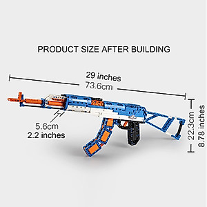 Bestoyz AK-47 Rifle Model Guns Building Blocks Toy Set, DIY Assemble Building Bricks Construction Toys, Educational Technical Engineering Building Kit, Gifts for Kids Teens Boys Aged 8 9 10 11 12+