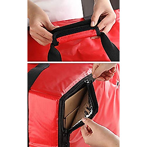 New Star Foodservice 50134 Insulated Pizza Delivery Bag, 20" by 19" by 13", Red
