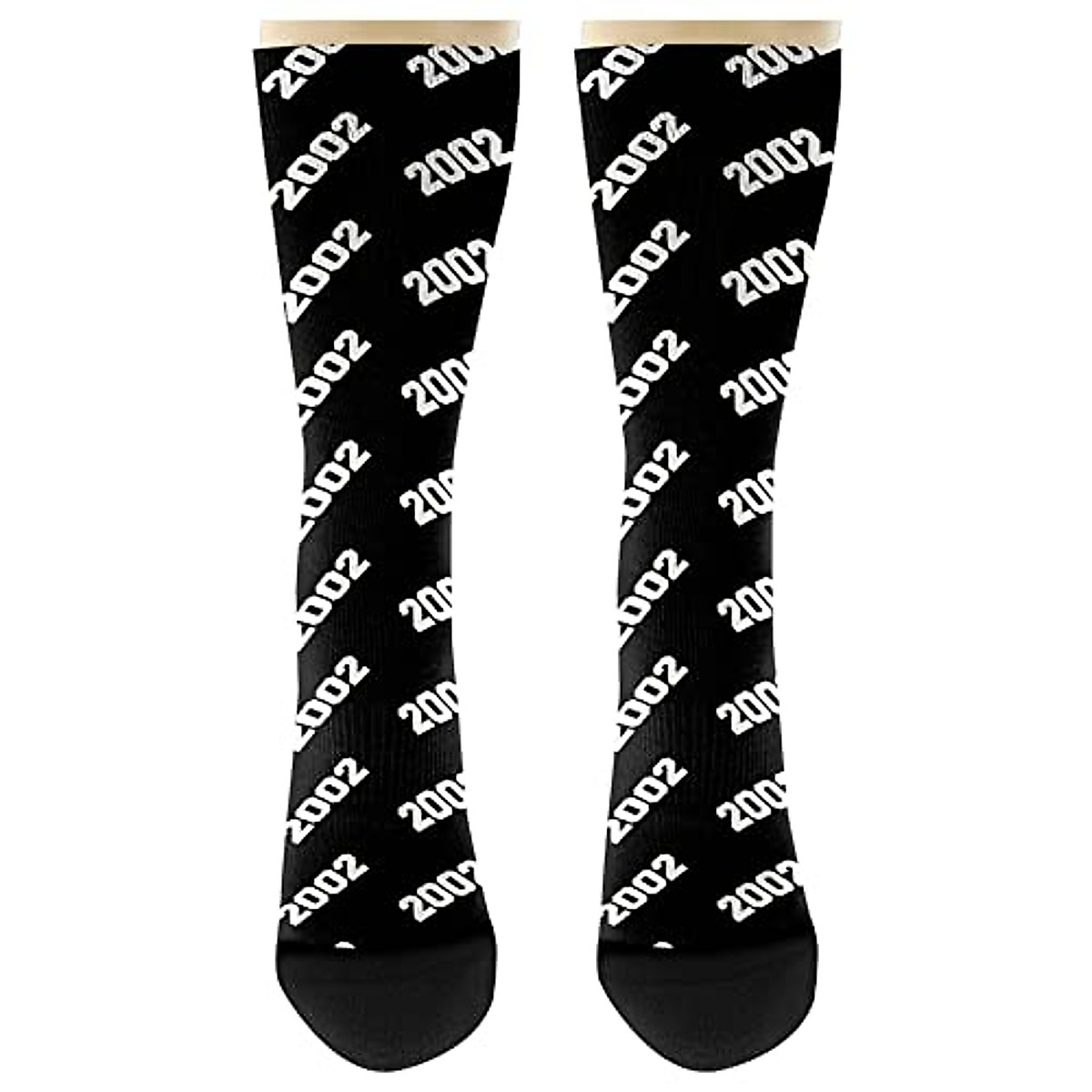 ThisWear 21st Birthday Socks For Men Made In 2002 1-Pair Novelty Socks Charcoal