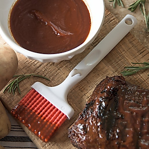 SPARTA 4040505 Silicone Basting Brush With Red Bristles, 3 Inches, Red