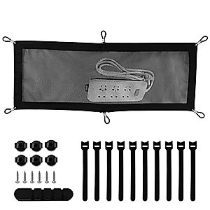 Net Cable Management Under Desk Kit, Under Desk Wires Organizer Power Strip Management, Storage and Large Capacity Cord Organizer for Office Area, Home