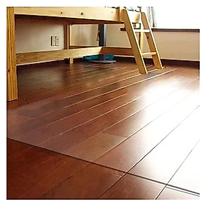 Clear PVC Desk Chair Mat 1.5mm with Non-Slip for Hard Floors Transparent PVC Mats Rectangle Floor Protector Mat, Area Rug Large Clear Vinyl Runner Rug for Hard Wood/Tile Floor,85-165cm wide for Office