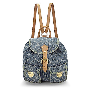 Louis Vuitton, Pre-Loved Blue Monogram Denim Sac a Dos GM, Blue