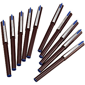 Pentel JM20-CD Sign Pen, Plastic Man, Set of 10, Blue