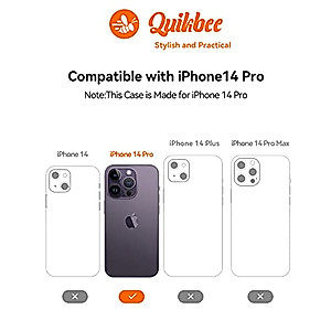 Quikbee Liquid Silicone case for iPhone 14Pro, Smudge-Proof, Fingerprint-Proof, Wireless Charging Compatible, Drop-Proof Protection for iPhone 14Pro（Purple）.