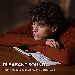 SoundPEATS Mini Wireless Earbuds Bluetooth 5.2 Headphones in-Ear Stereo Earphones with Speech AI Noise Cancellation for Calls, Touch Control, Total 20 Hours, Twin/Mono Mode