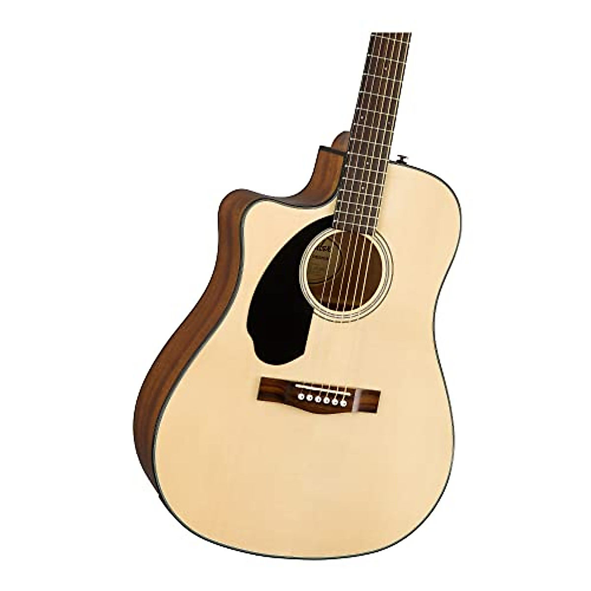 Fender CD-60SCE Dreadnought Cutaway Acoustic Electric Guitar, with 2-Year Warranty, Fishman Pickup and Preamp System, Natural, Left-Handed