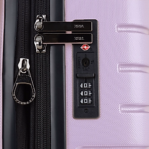 Traveler's Choice Archer Polycarbonate Hardside Spinner Luggage Set, Tie Down Straps,Purple, 3-Piece