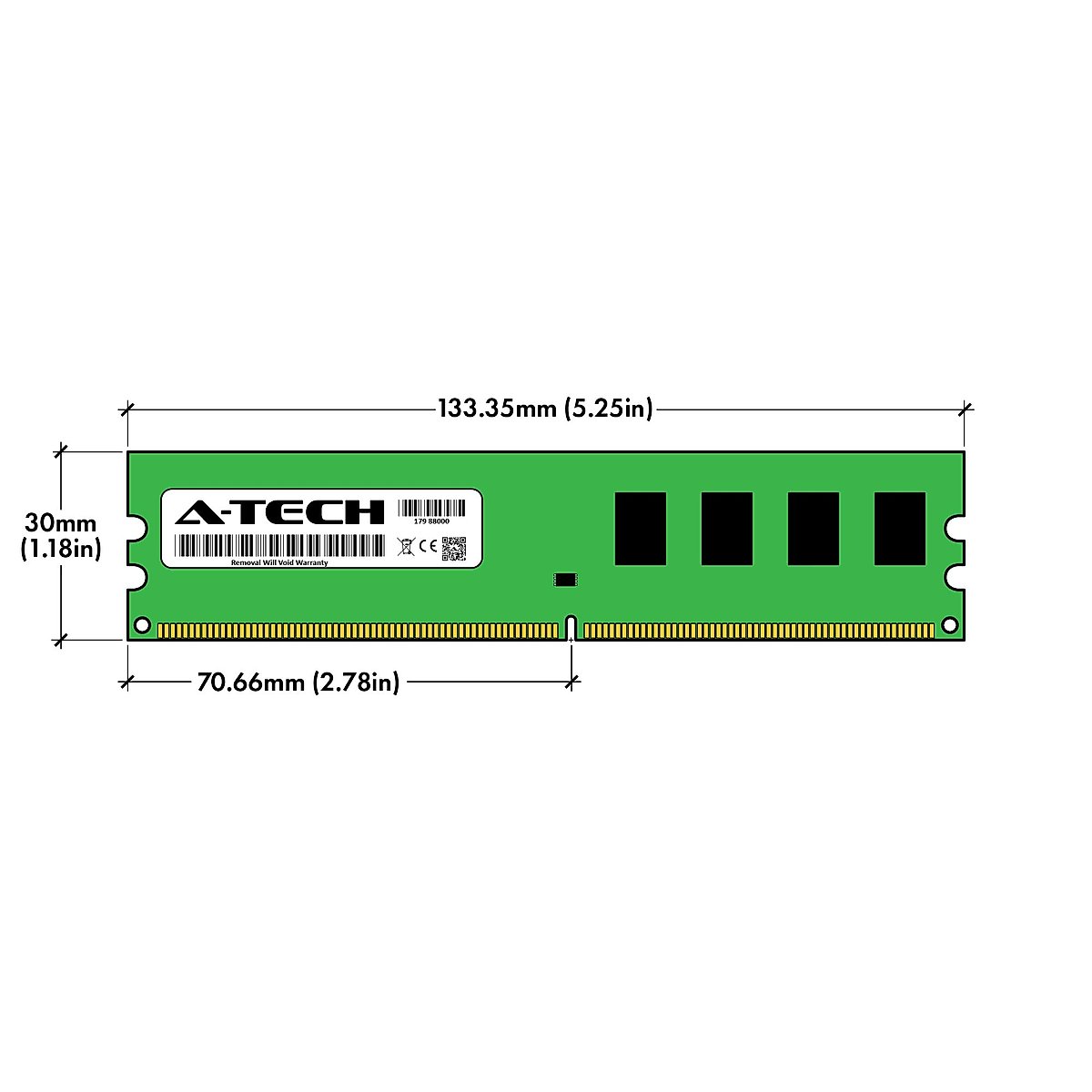 A-Tech 4GB (2x2GB) DDR2 800MHz UDIMM PC2-6400 CL6 1.8V DIMM Non-ECC Unbuffered Desktop RAM Memory Modules