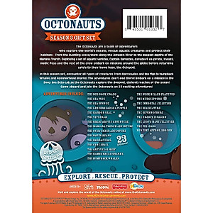 Octonauts The Complete Season 1 / 3 (6 Disc DVD -Over 16.5 Hours - 75 Episodes - 5 Toys Included Gift Set) - Captain Barnacles, Kwazii, Peso Penguin, Meomi