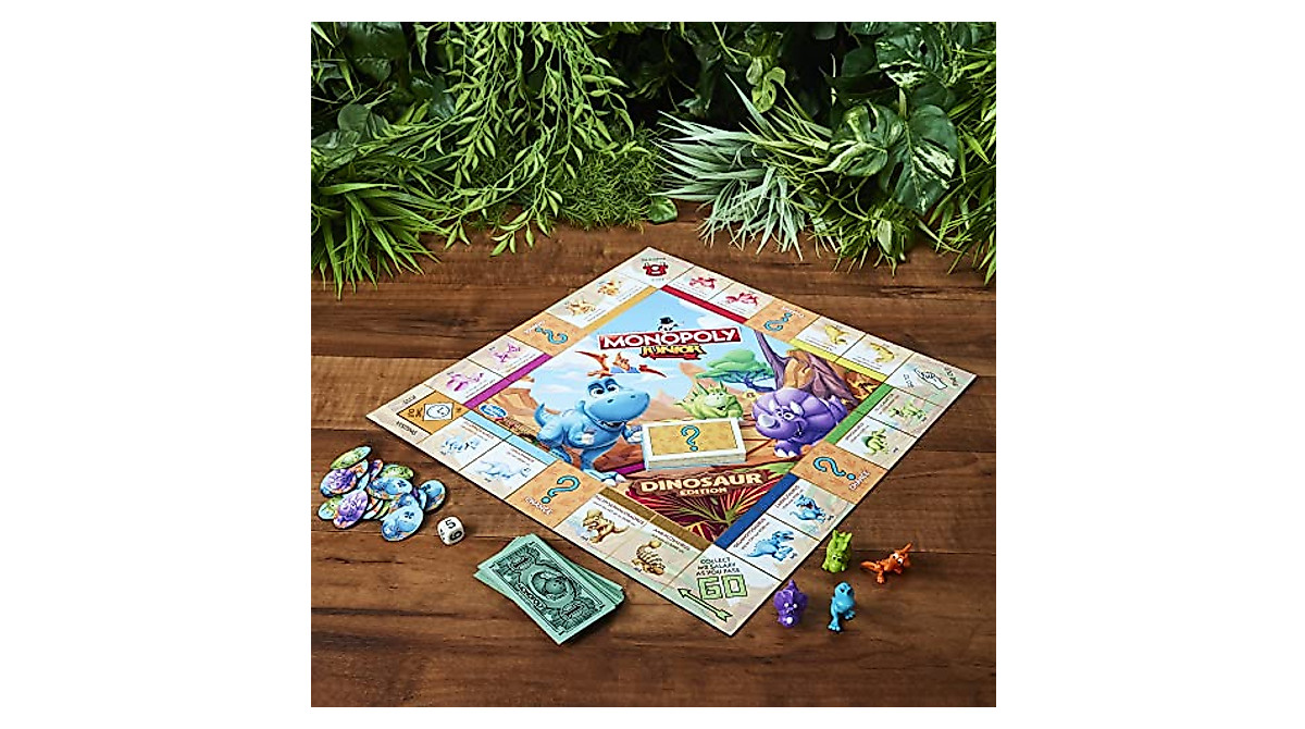 Monopoly Junior Dinosaur Edition Board Game for Kids