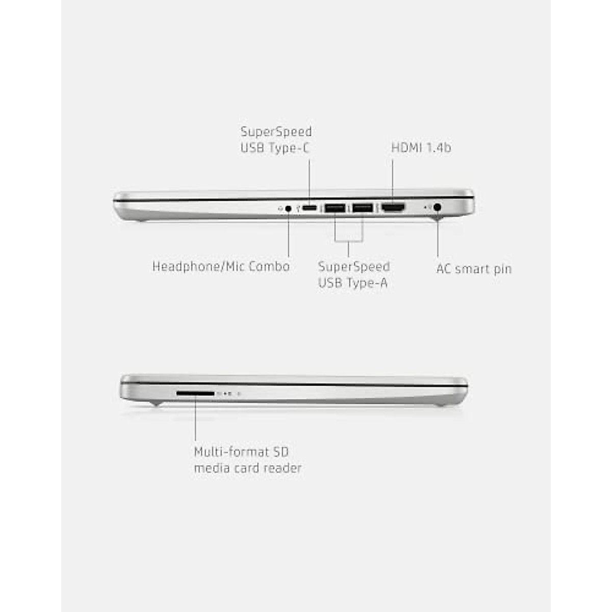 HP 14 Laptop, AMD Ryzen 5 5500U, 8 GB RAM, 256 GB SSD Storage, 14-inch Full HD Display, Windows 11 Home, Thin & Portable, Micro-edge & Anti-glare Screen, Long Battery Life (14-fq1025nr, 2021)