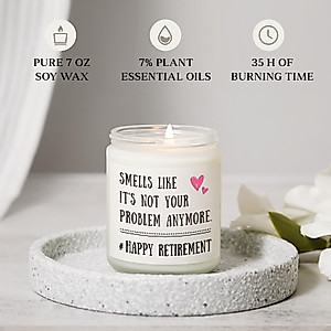Retirement Gift for Woman - Funny Retirement Candle, Retirement Gifts for Women Men 2024, Happy Retirement Gifts for Coworker, Friends, Teacher, Boss, Nurse, Handmade, 7oz