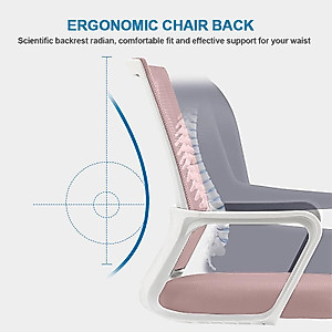 XUEGW Computer Desk Chair, Office Chair with Flip-up Armrests Mesh Chair with Flip-up Armrests Mesh Chair for Home and Office…