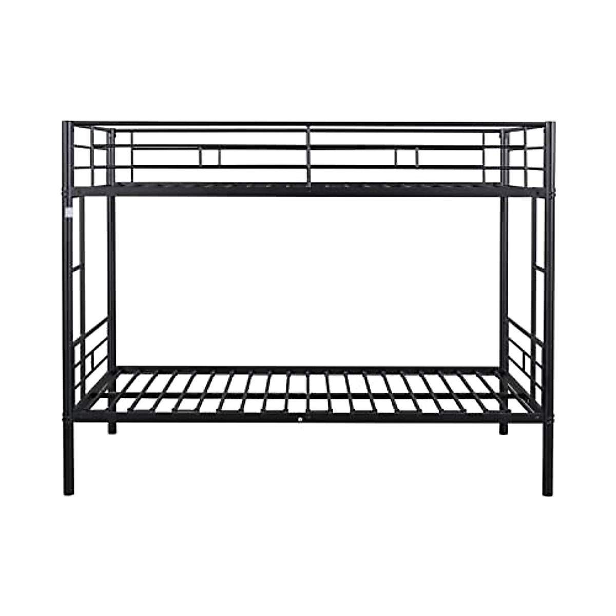 Merax Metal Twin Over Twin Bunk Bed with 2 Side Ladders,Made of Heavy Duty Steel, for Kids Teens Adults(Black)