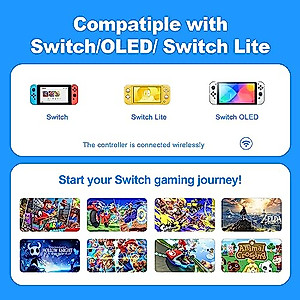 DILITT Joypad Controllers for Nintendo Switch,Left Right Joypad Replacement for Switch/Lite/OLED,Switch Controllers Joypad Supports Screenshot/Wake-up Function/Motion Control（PS）