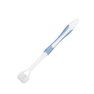 GOMYIE 3 Sided Toothbrushs Adult Child Manual Toothbrushes Soft Bristle Tooth Brush(Blue)