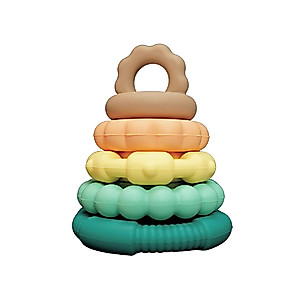 NEAFRON Baby Stacking Toy for Toddlers - BPA-Free Food-Grade Silicone Stacking Toy Teether - Montessori Sensory Nesting Toy for Toddlers
