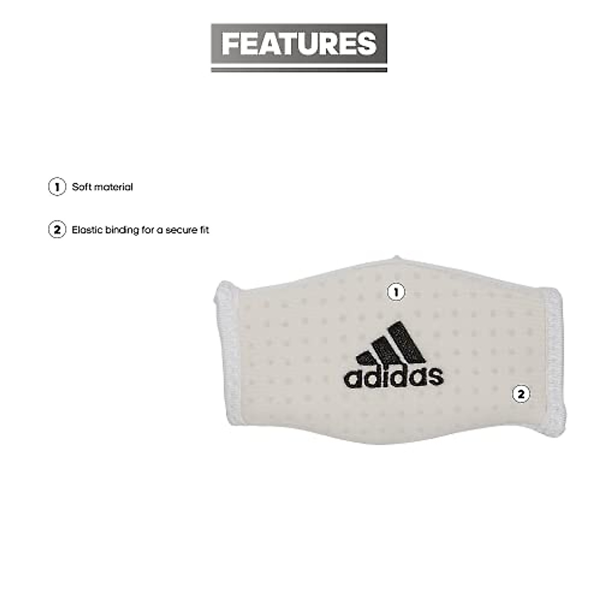 adidas Football Helmet Chin-Strap Pad, White, One Size