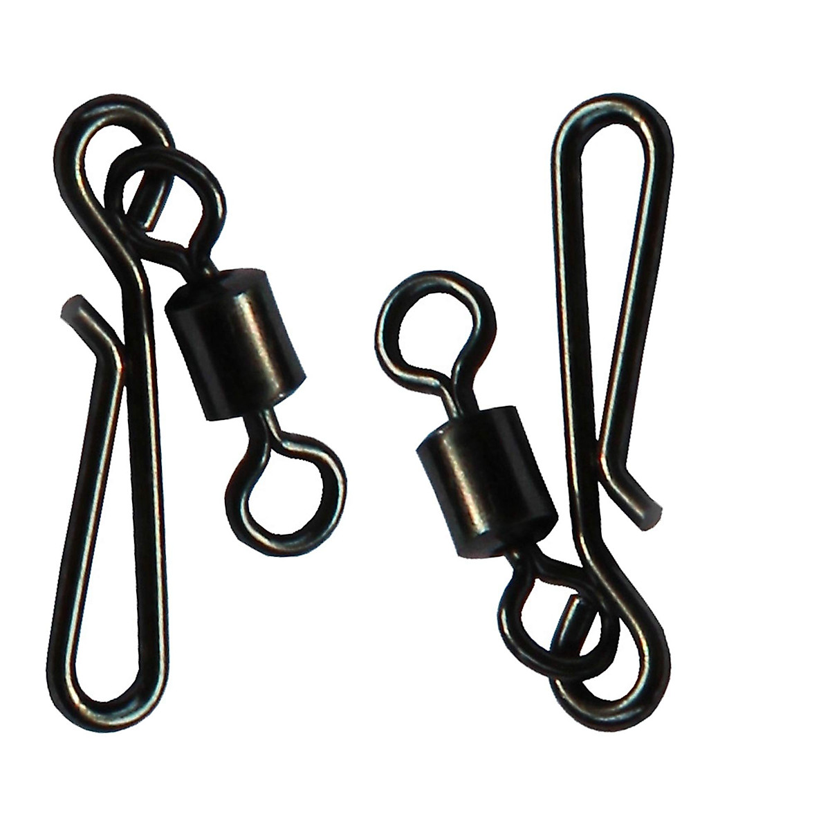 Luengo 100pcs Quick Change Snap Fishing Clip Swivel Connector Fishing Hook Fishing Line Connect Fishing Swivels Fast Lock Fishing Swivel Tackle Accessory for Outdoor Fishing (100pcs Mix Size)