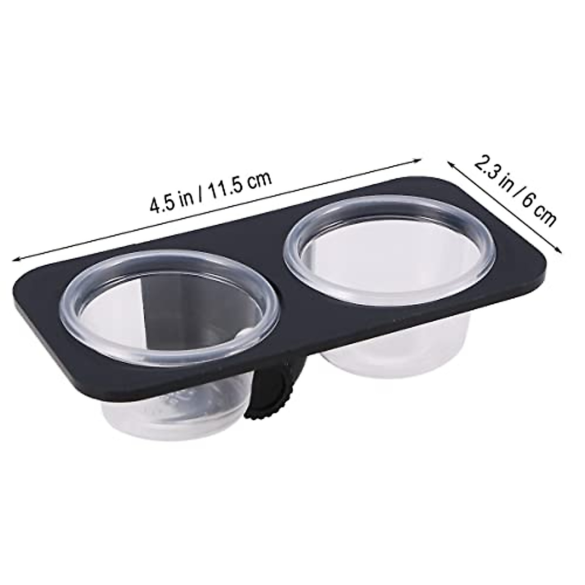 Mipcase 2pcs X Water Drinking Scorpion- Grid Feed Bark Type| Calcium Turtle Ledge-Small Plastic Geckos Sand Feeder Iguana Reptiles Supplies Fountain Cork Double Improved Tank Small