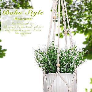 onepeng Macrame Plant Hanger,5 Arms Plant Hanger Indoor,Windchime Style Hanging Plant Holder,2 Pack Plant Hanger,Boho Home Decor Hanging Planters for Indoor Plants