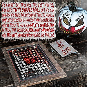 Merakio Horror Movie Scratch Off Poster, 100 Horror Movies Scratch Off Poster, Horror Movie Posters, Movie Scratch Off Poster, Top 100 Movies Scratch Off Poster, 100 Movies Scratch Off Poster