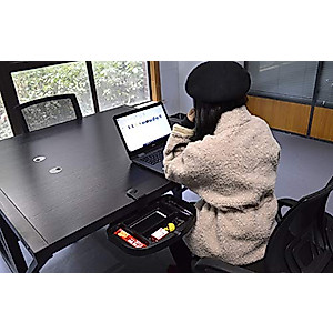 ApexDesk Clamp-On Under Desk 360-Degree Swivel Drawer - Perfect Office Storage Accessory For Your Existing Standing Desk (Clamp-On Desk Drawer - Black)